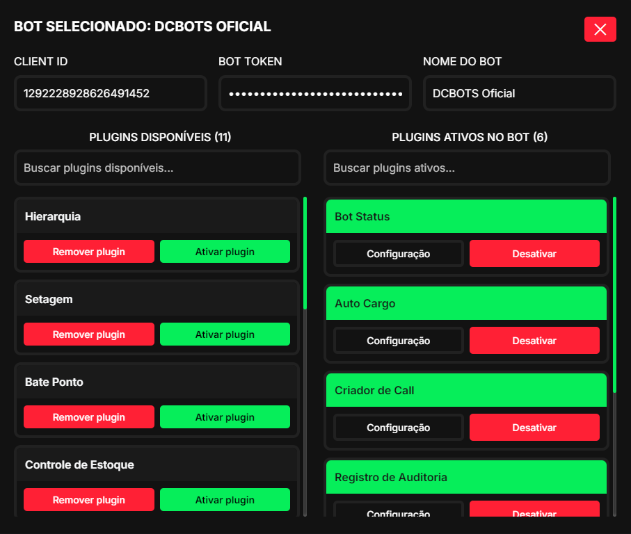 DCBOTS - A sua plataforma de bots para Discord